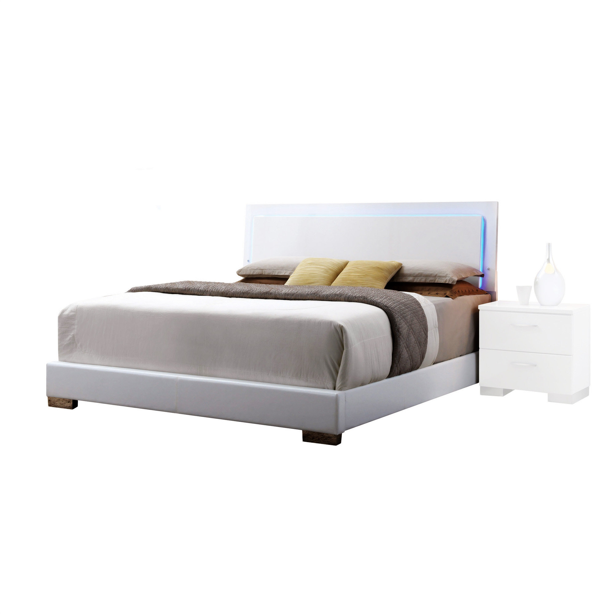 Latitude Run® Stryker Queen Bed With LED Light Headboard | Wayfair