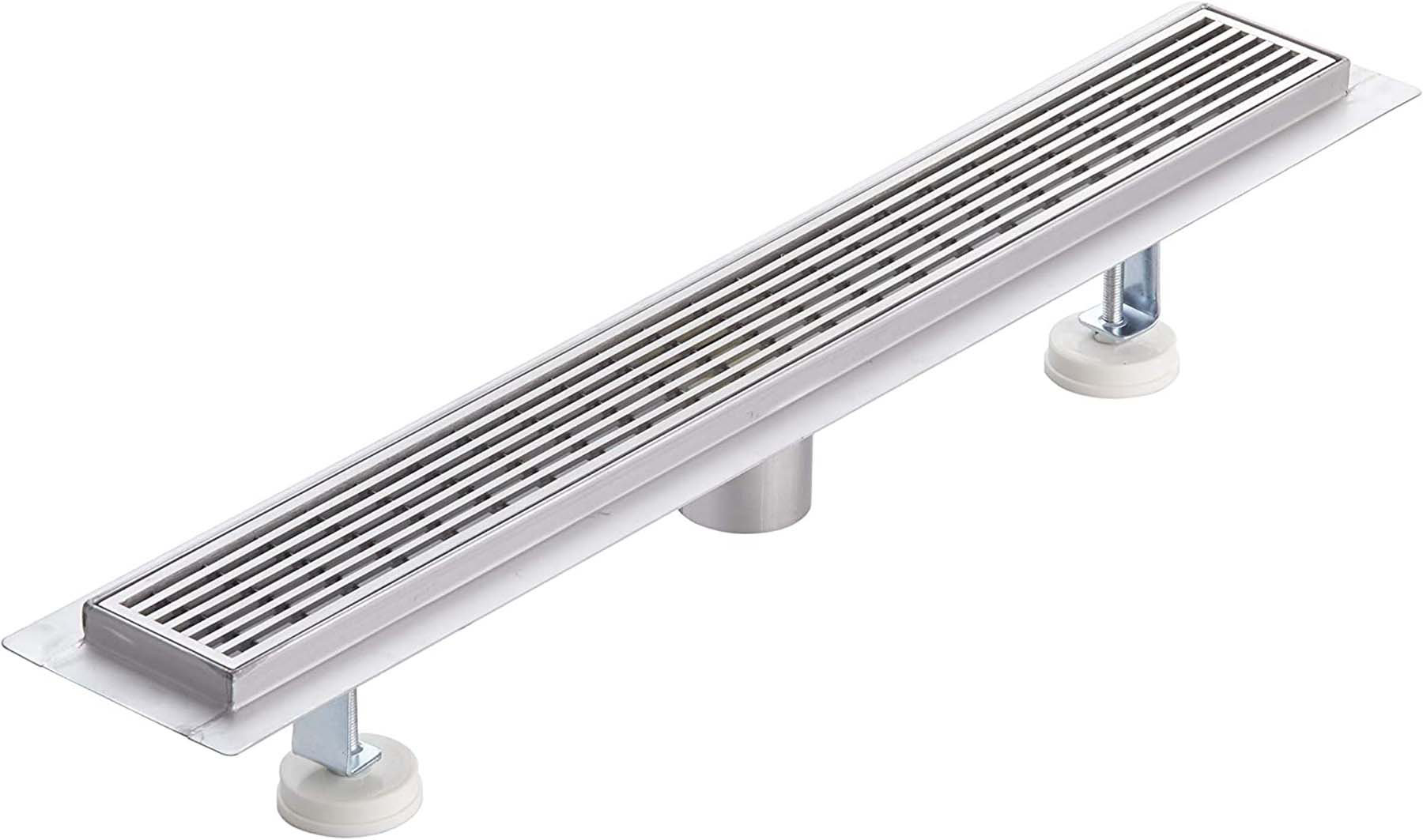 KBFmore Linear Wedge Wire Grate Shower Drain with Removable Hair ...