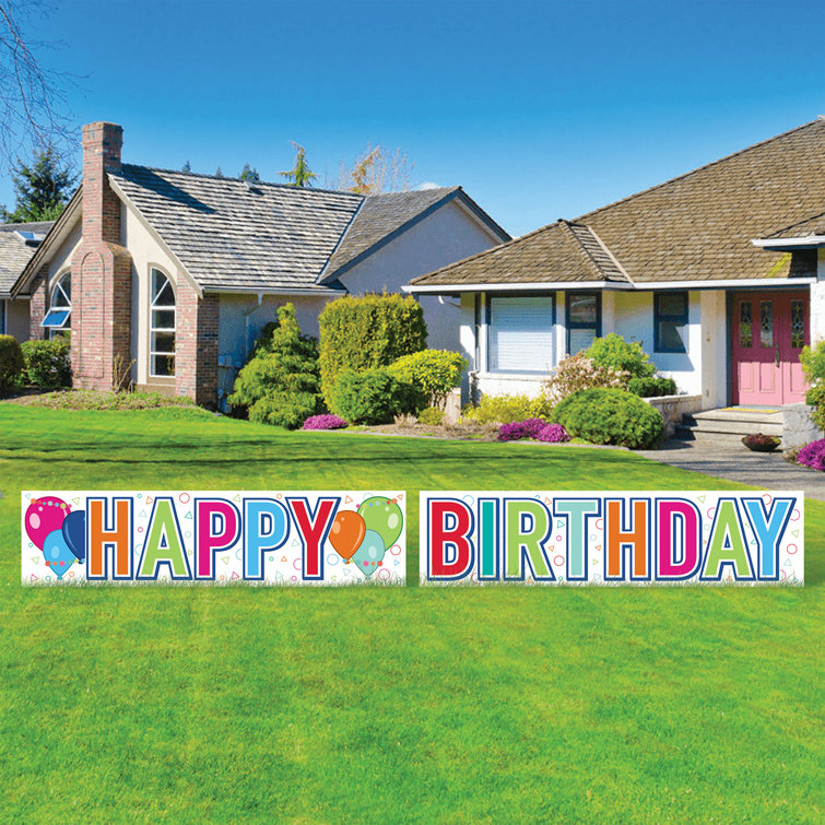 The Beistle Company Jumbo Happy Birthday Yard Sign Set - Wayfair Canada