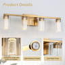 Everly Quinn Modern 4-Light Dimmable LED Bathroom Vanity Fixture With ...