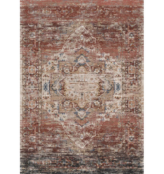 Bungalow Rose Oriental Vintage Washable Non-slip Faux Cashmere Rugs ...