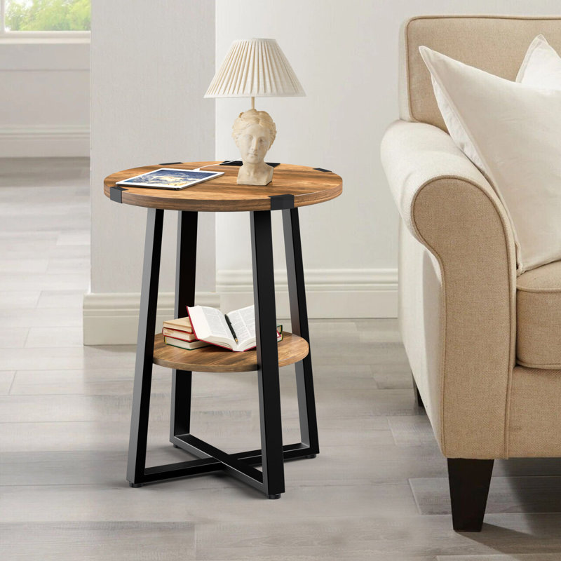 17 Stories Jalanda Tall End Table with 2 USB Ports, 2 Power Outlets ...