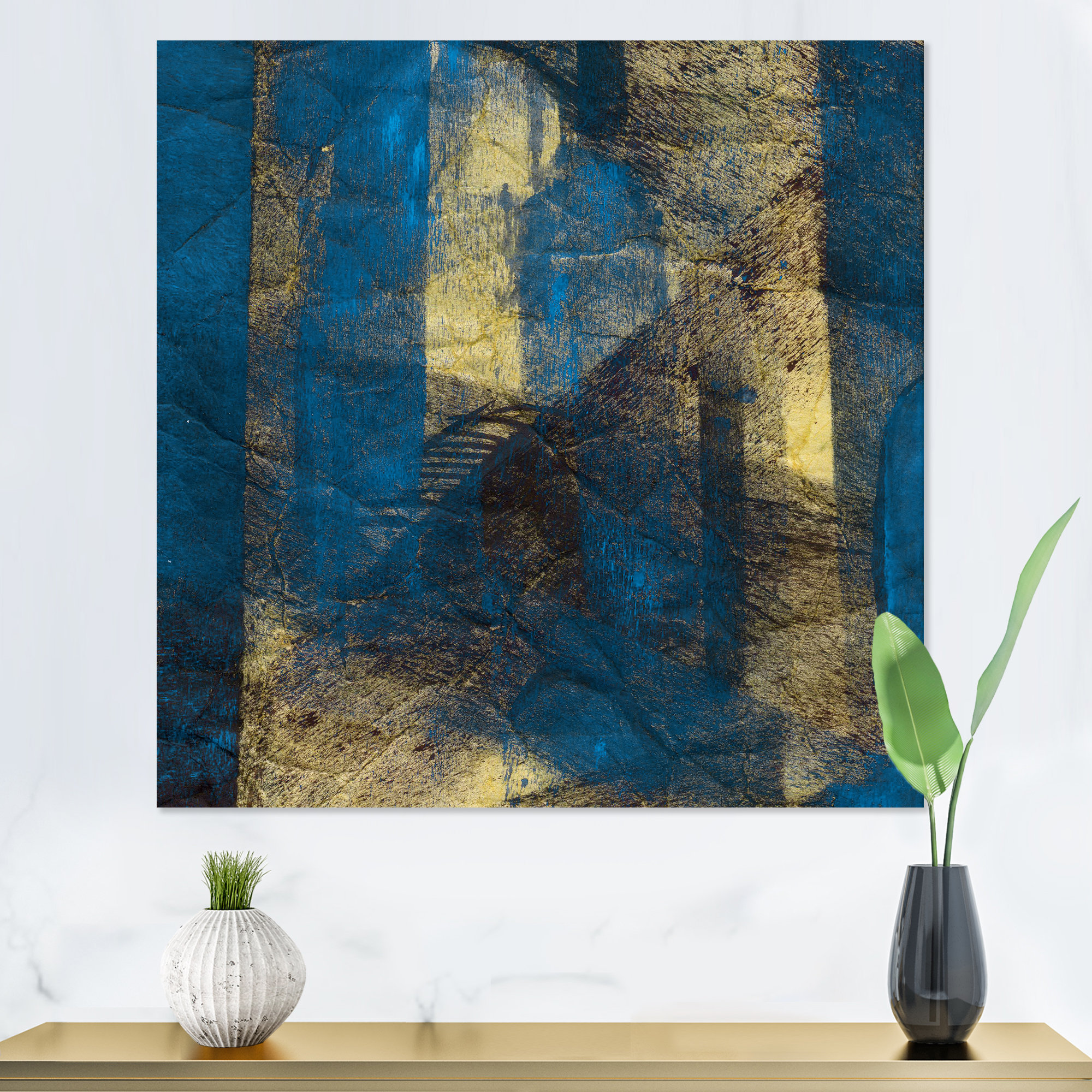 Wrought Studio Abstract Triangle & Cubism Element - Modern ...