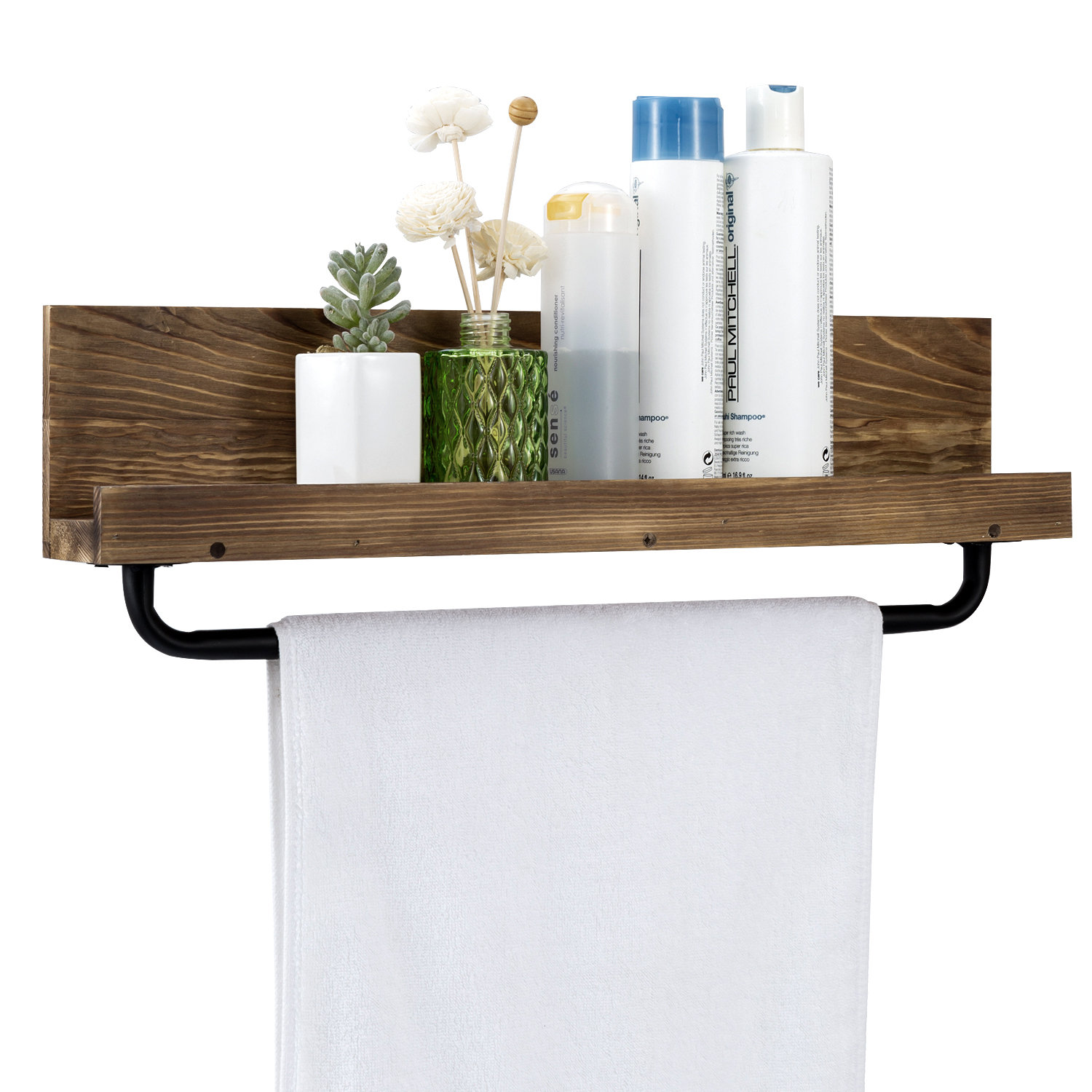 Wrought Studio Keithan 22 Inch Wood Wall Bathroom Storage Floating ...