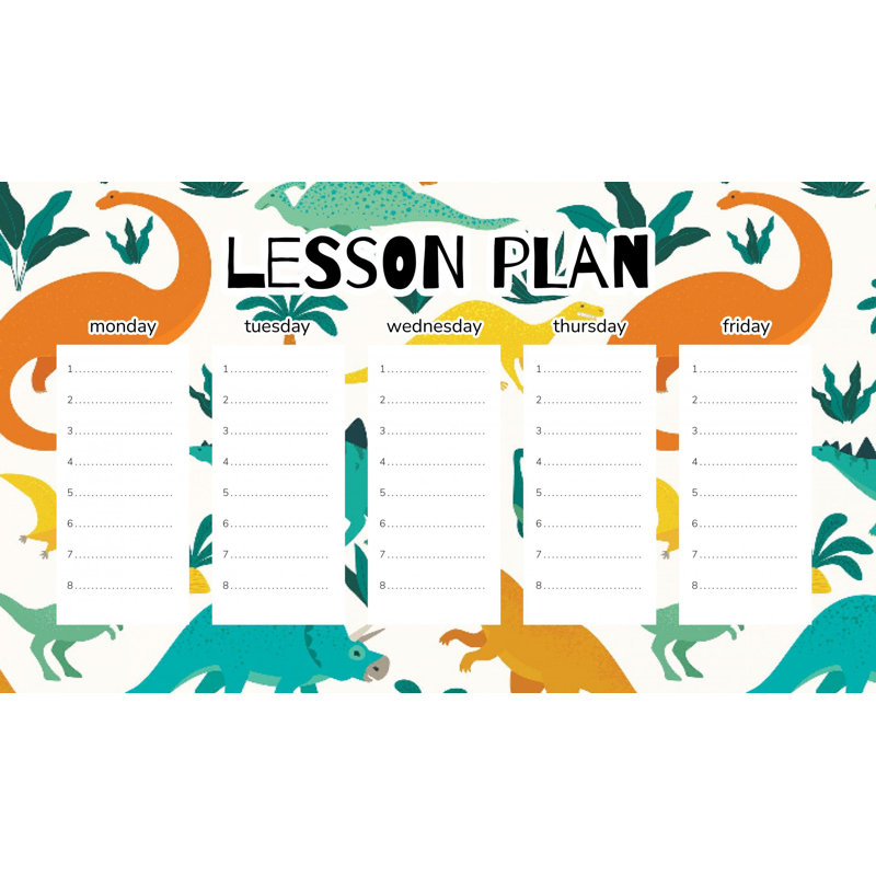 Wallvy Magnetic Lesson Plan Dinosaurs and Wild Nature | Wayfair.co.uk