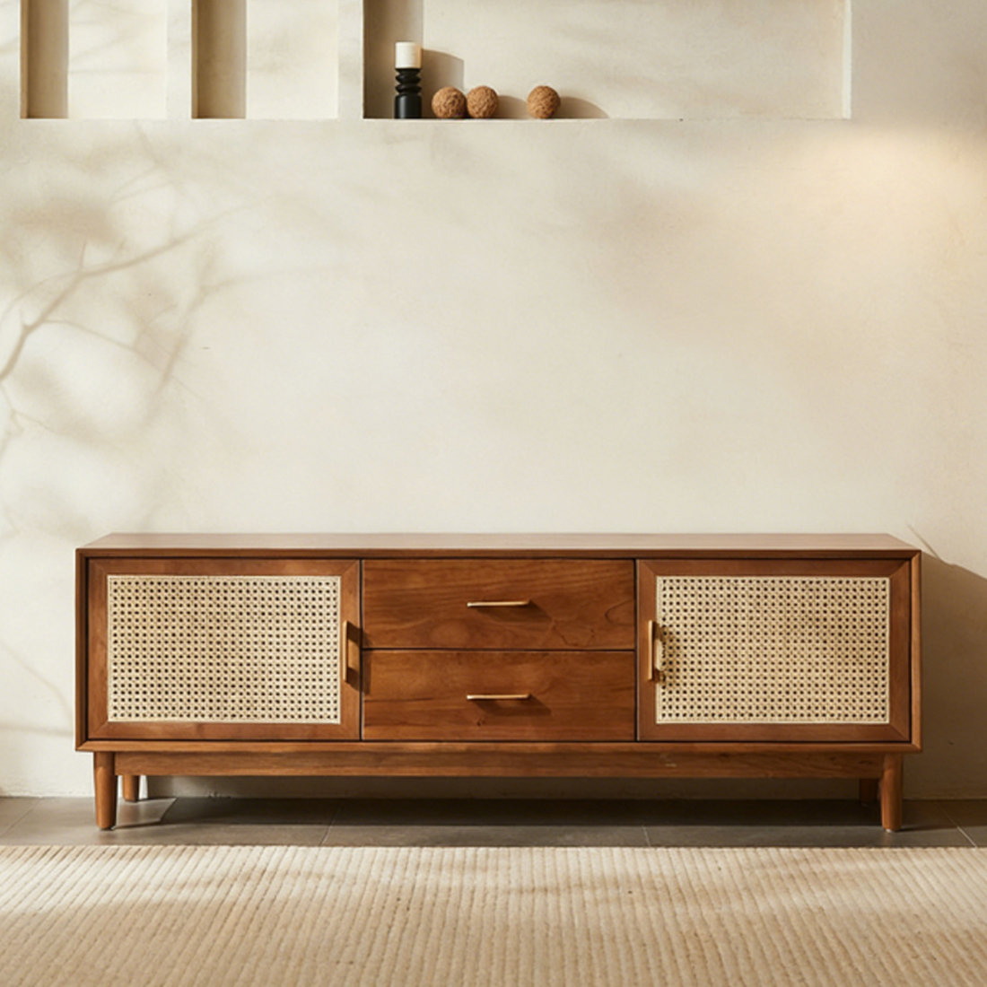 Latitude Run® Modern Brown Solid Wood TV Stands | Wayfair