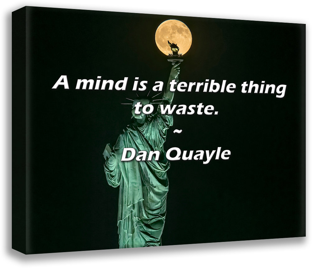 World Menagerie Artsy Quote "A mind is a terrible thing to waste." By ...