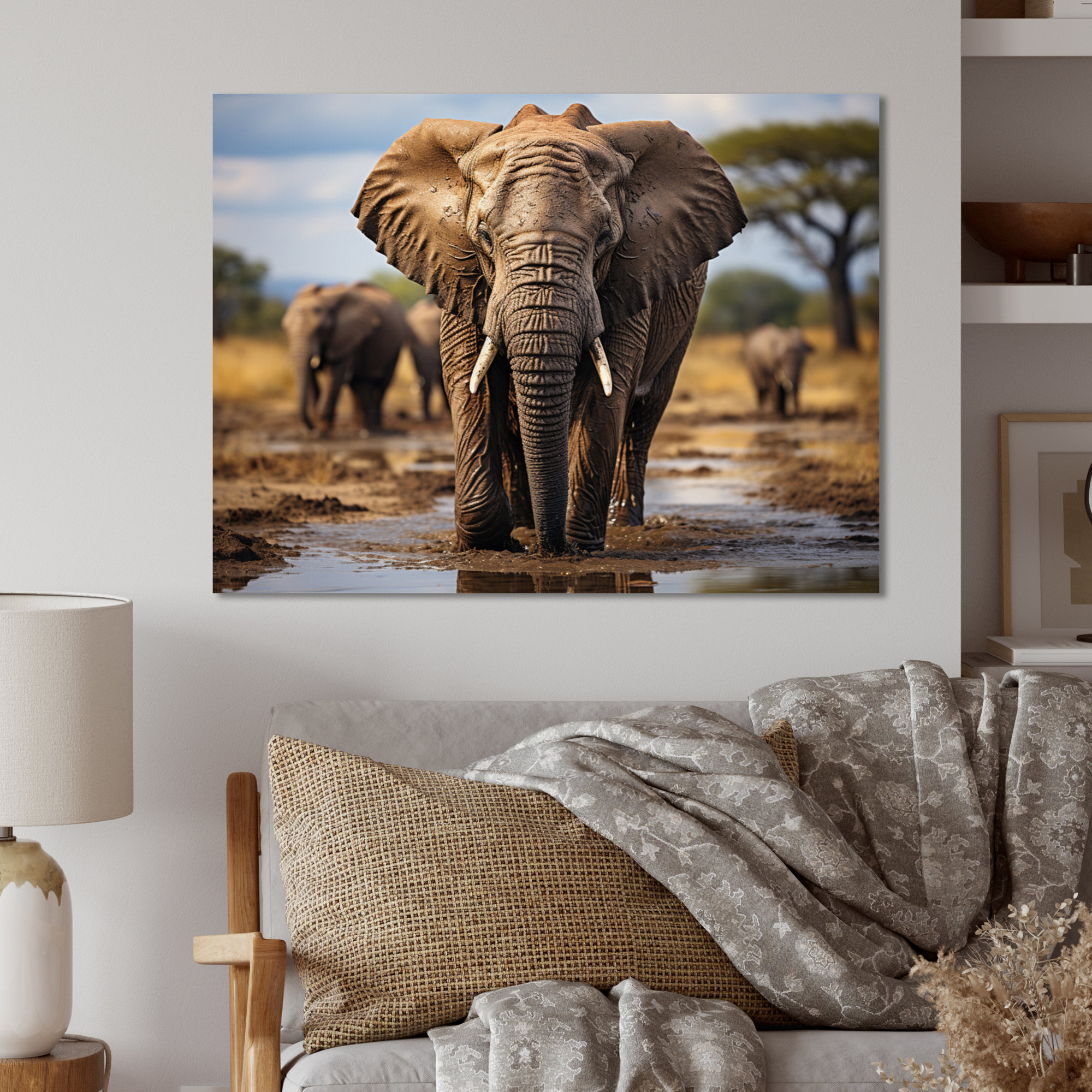 Millwood Pines Elephant Majestic Guardian - Print on Metal | Wayfair