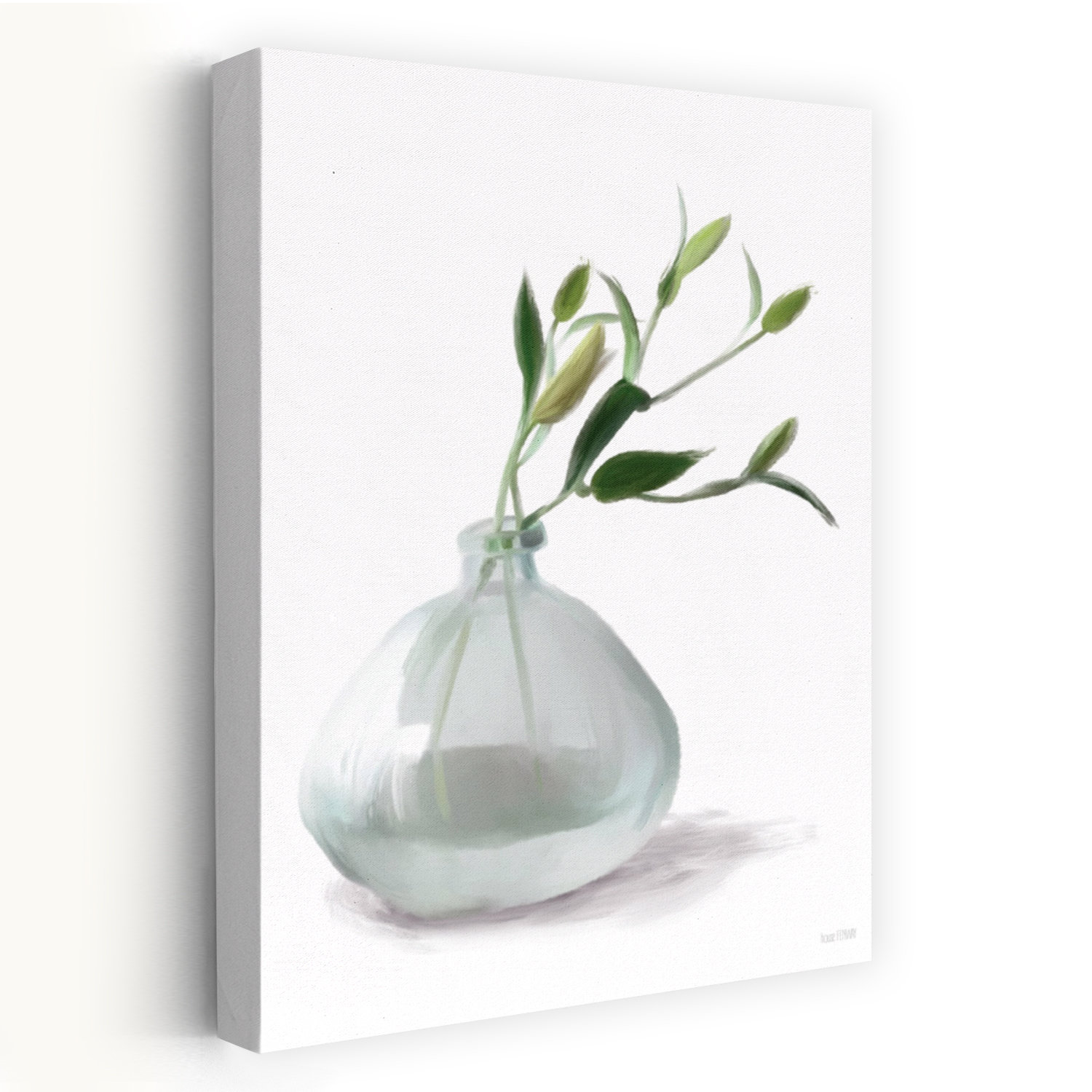 George Oliver Lily Stem Vase Contemporary Lily Flower Art | Wayfair