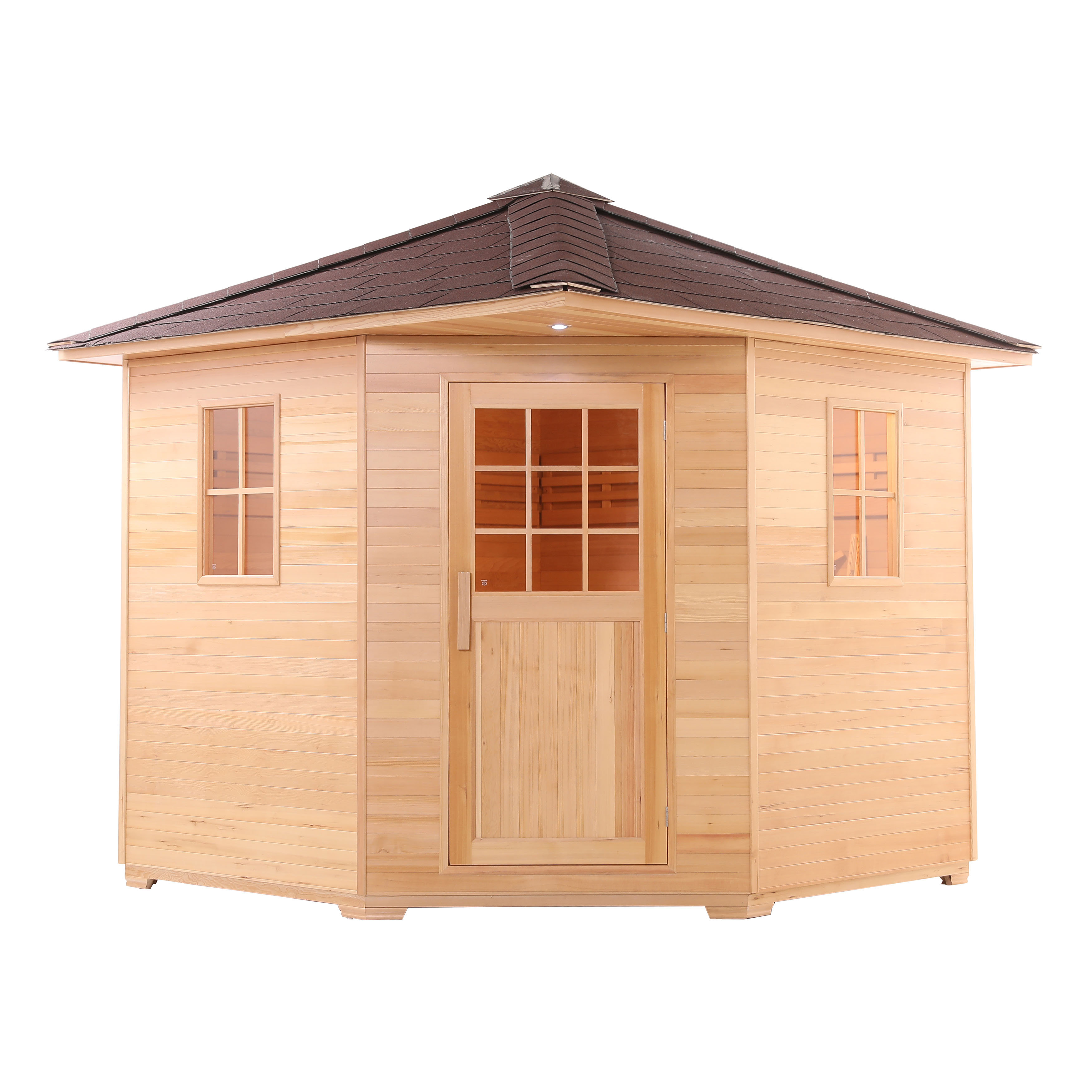 ALEKO Traditional Outdoor Sauna | Wet Dry | Canadian Hemlock Wood | 5 ...