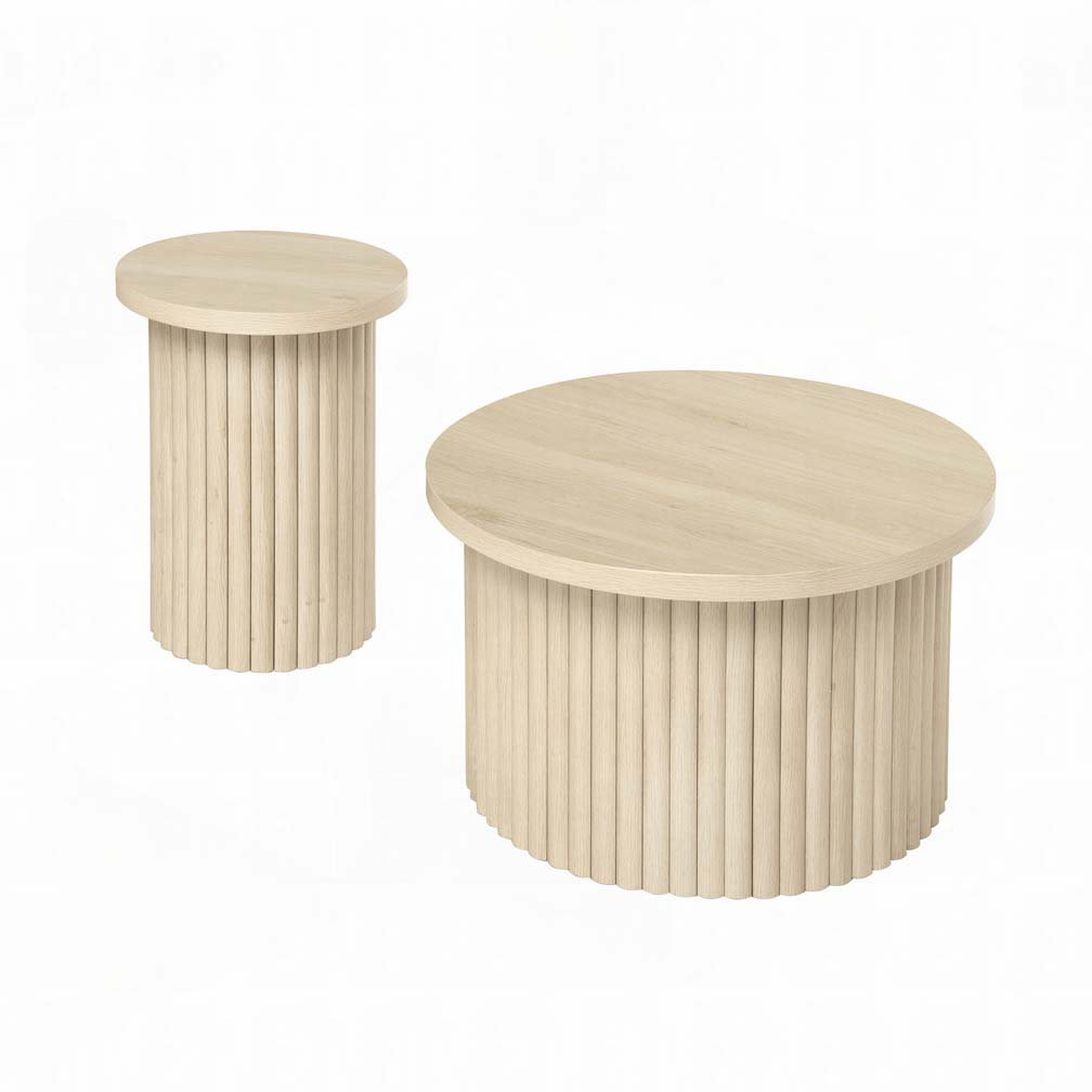 George Oliver Round Coffee Table Set | Wayfair