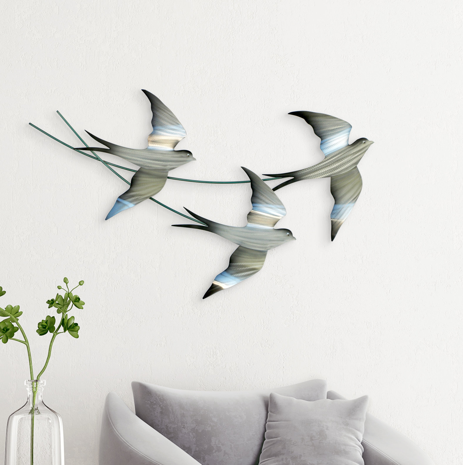Rosecliff Heights Swallows Metal Wall Décor & Reviews | Wayfair