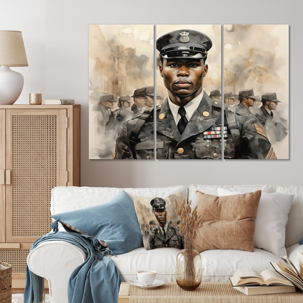 DesignArt Soldiers Serving with Honor I - Army Metal Wall Decor Set ...