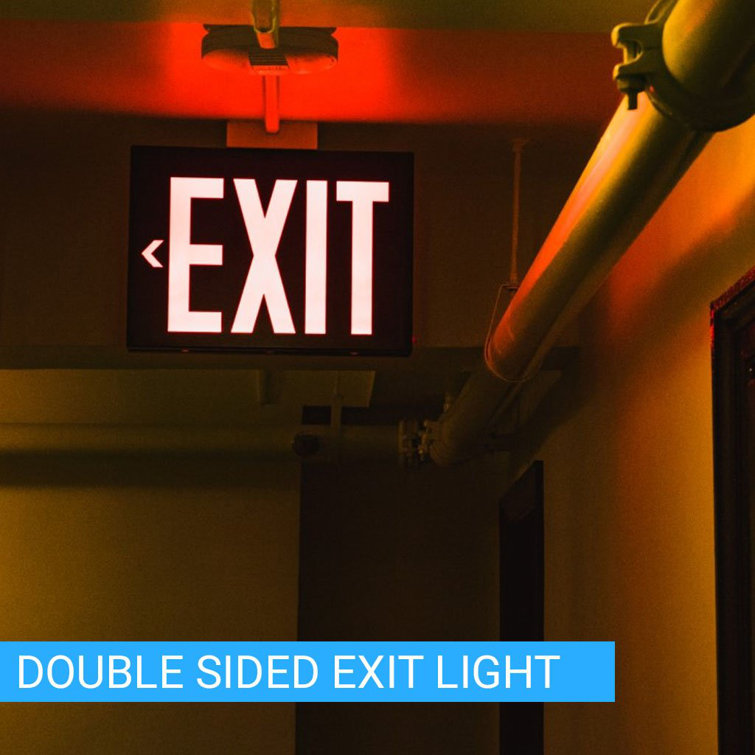 Wen Lighting Thermoplastic LED Double Sided Exit Sign - Wayfair Canada