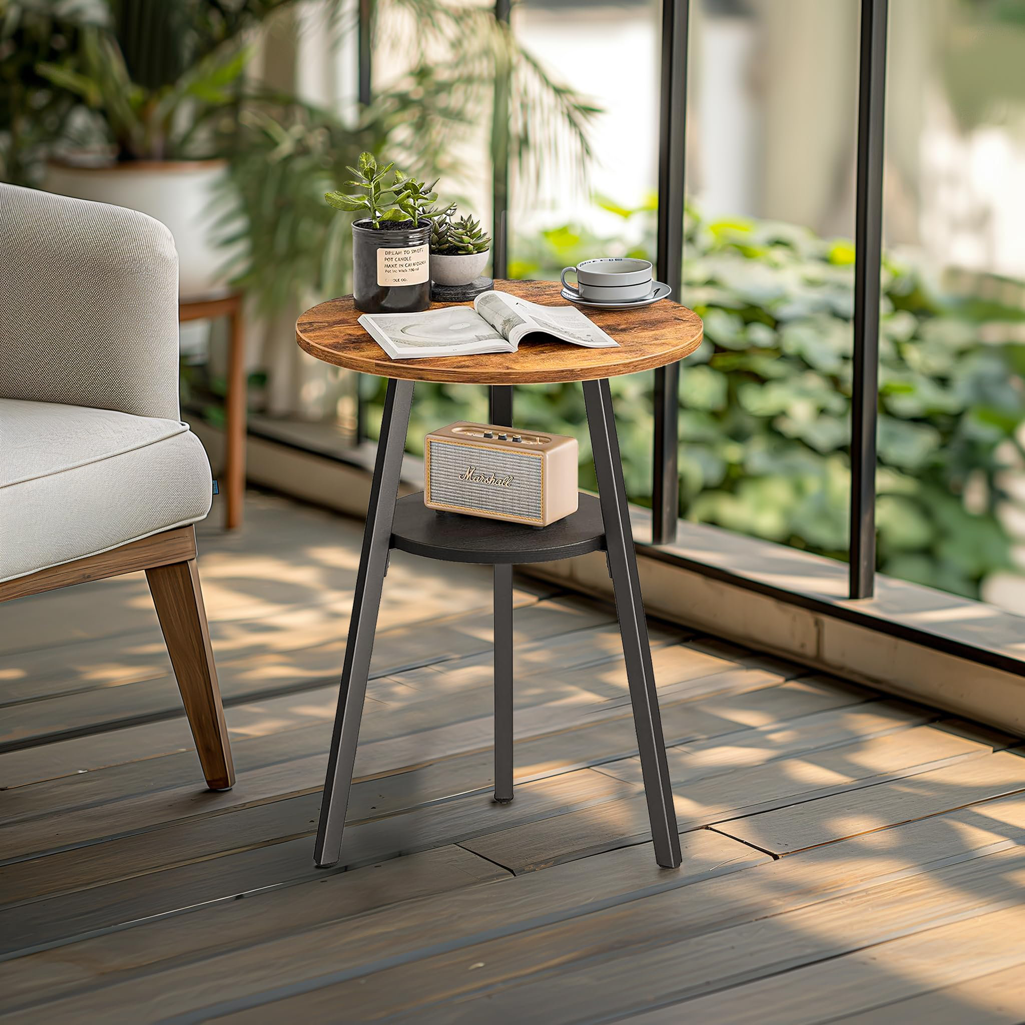 Dakota Fields Round End Table,Accent Table Small Side Table For Living ...