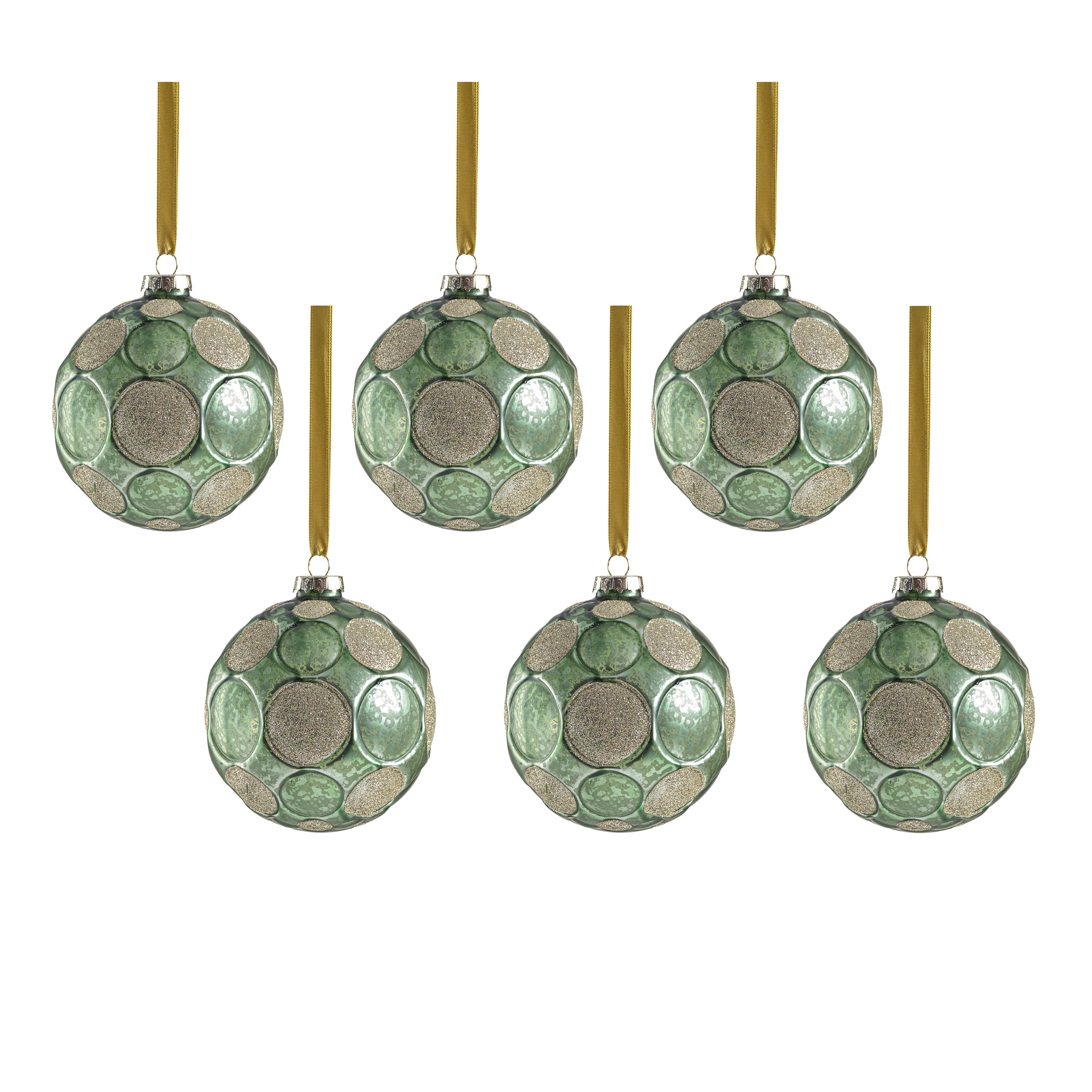 Rosdorf Park Serenity 6-Piece Set Matte Frosted Glass Ball Ornaments ...