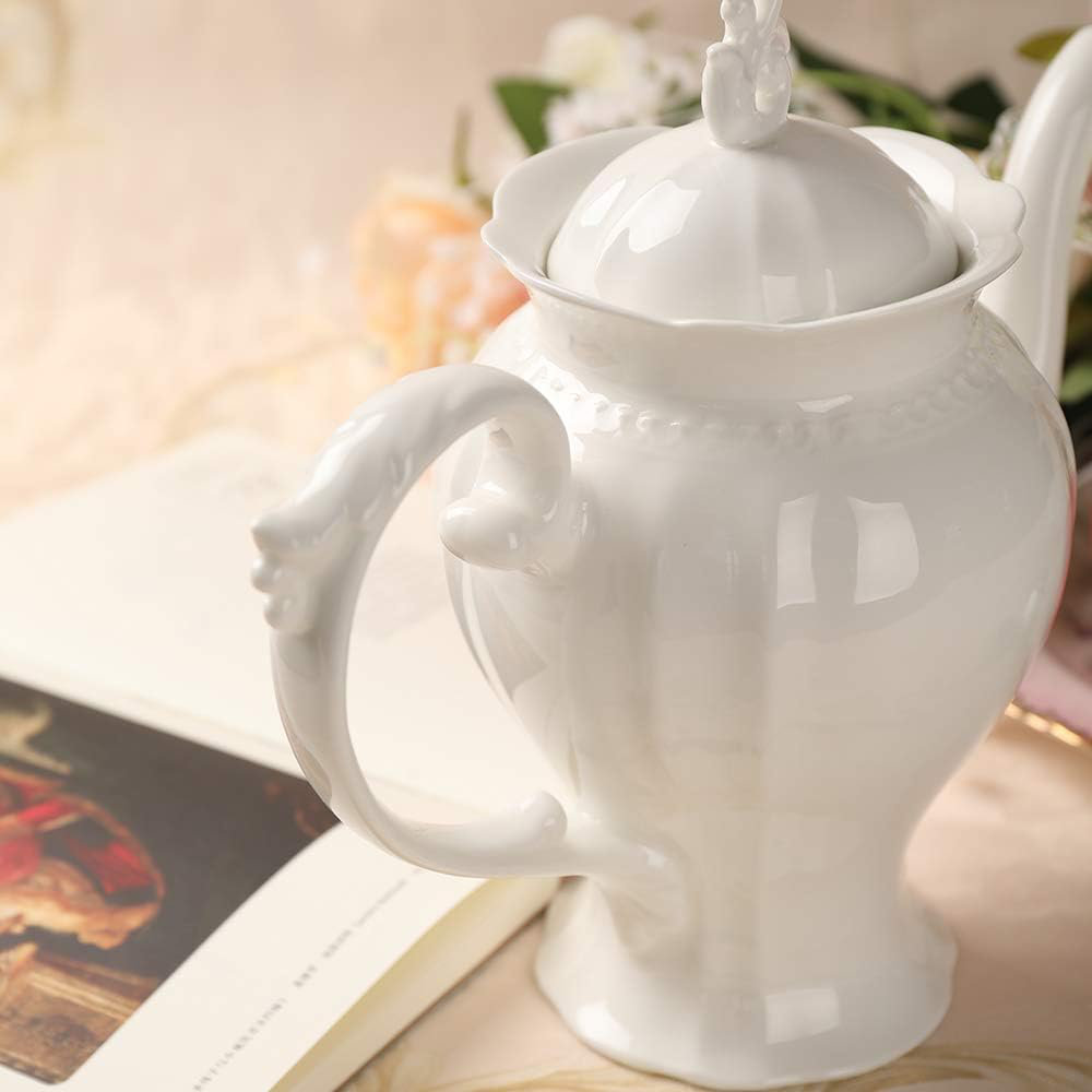 Astoria Grand Fine Porcelain Teapot, Victoria Style, Light Weight, 37 ...