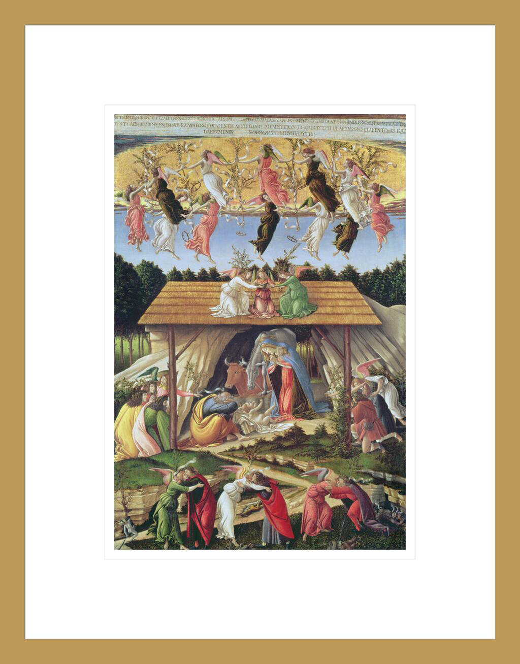 1000Museums Mystic Nativity by Sandro Botticelli - Framed Giclee Print ...