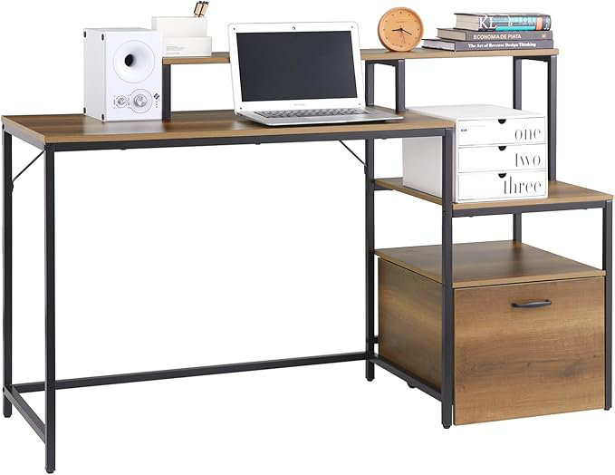 Borough Wharf Home Office Industrial Style Table Computer Desk ...