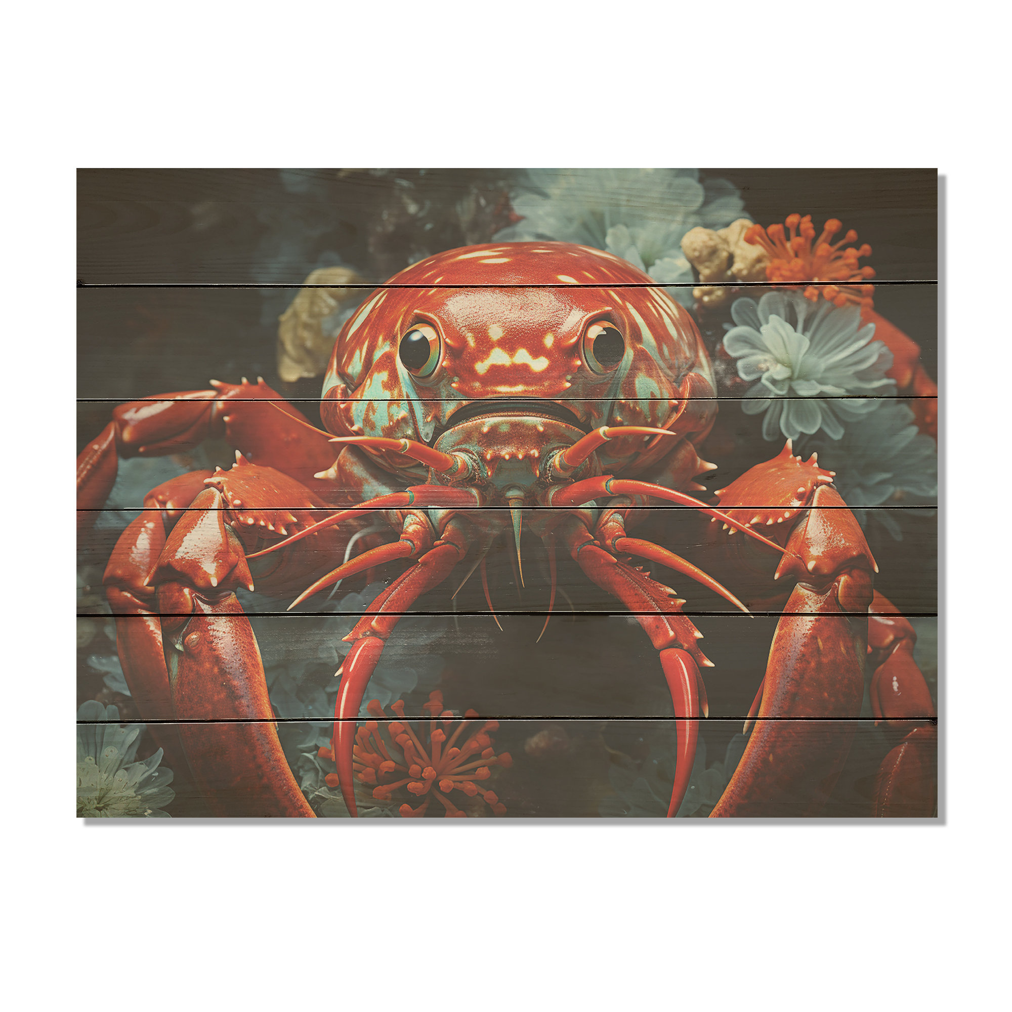 Beachcrest Home™ Modern Red Mantis Shrimp - Coastal Coral Under Water ...