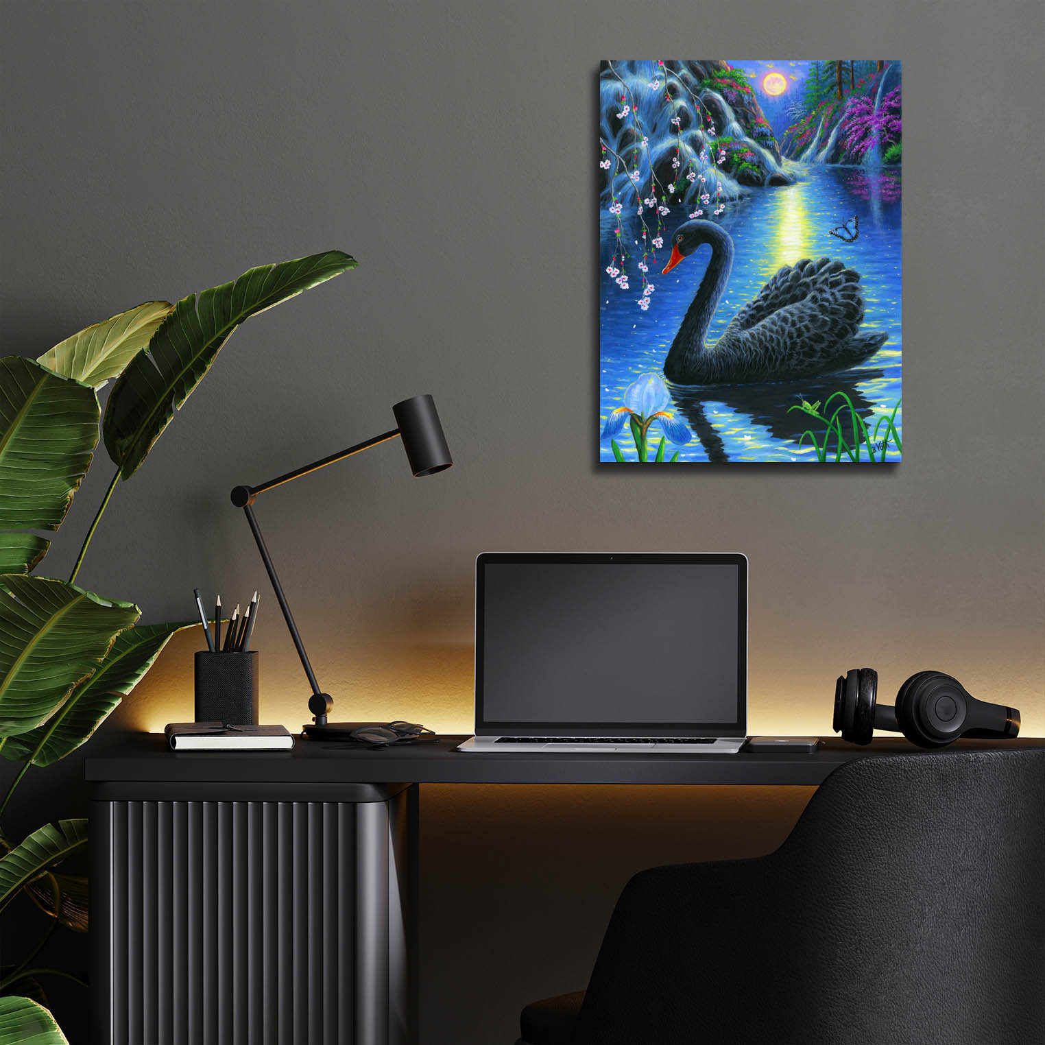 Winston Porter 'Spring Moonlight' by Bridget Voth, Acrylic Glass Wal ...