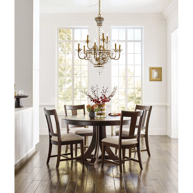 Kincaid 44" ROUND QUAD TABLE, MOCHA | Wayfair