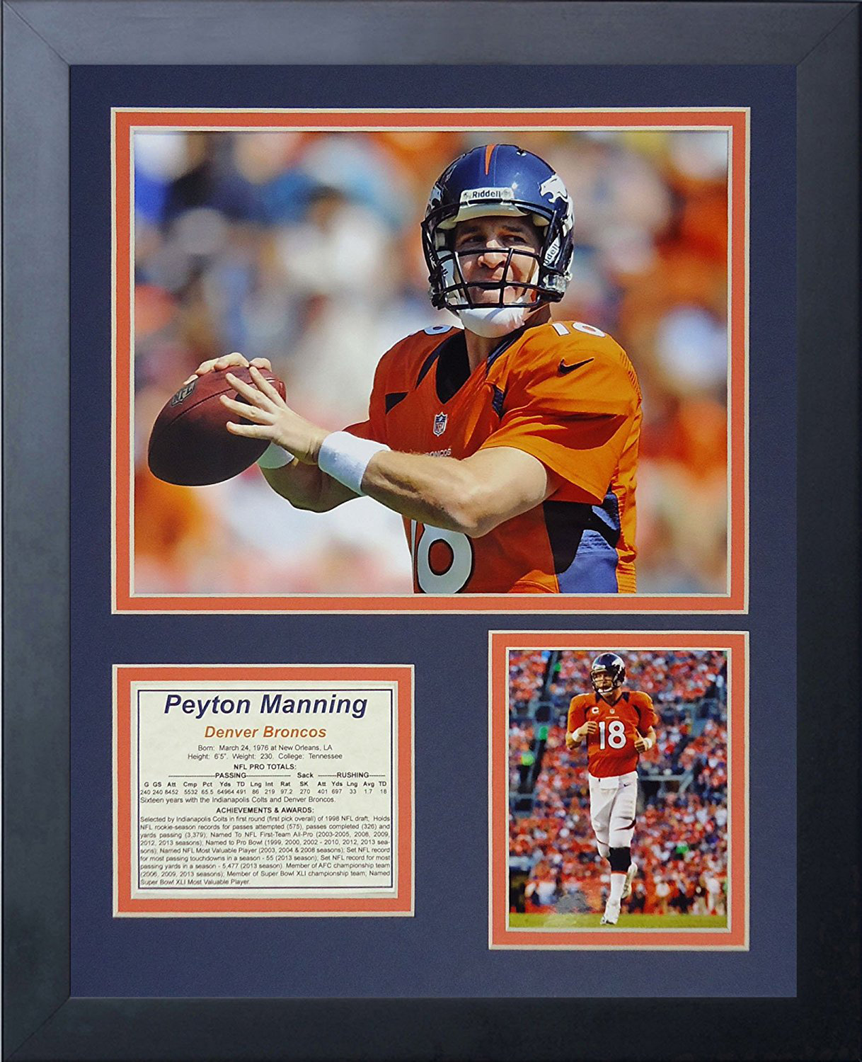 Legends Never Die Peyton Manning Framed Memorabilia | Wayfair