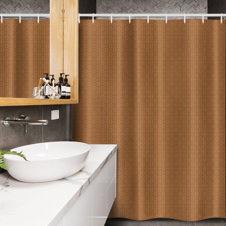 Bless international Austynn Geometric Shower Curtain with Hooks ...
