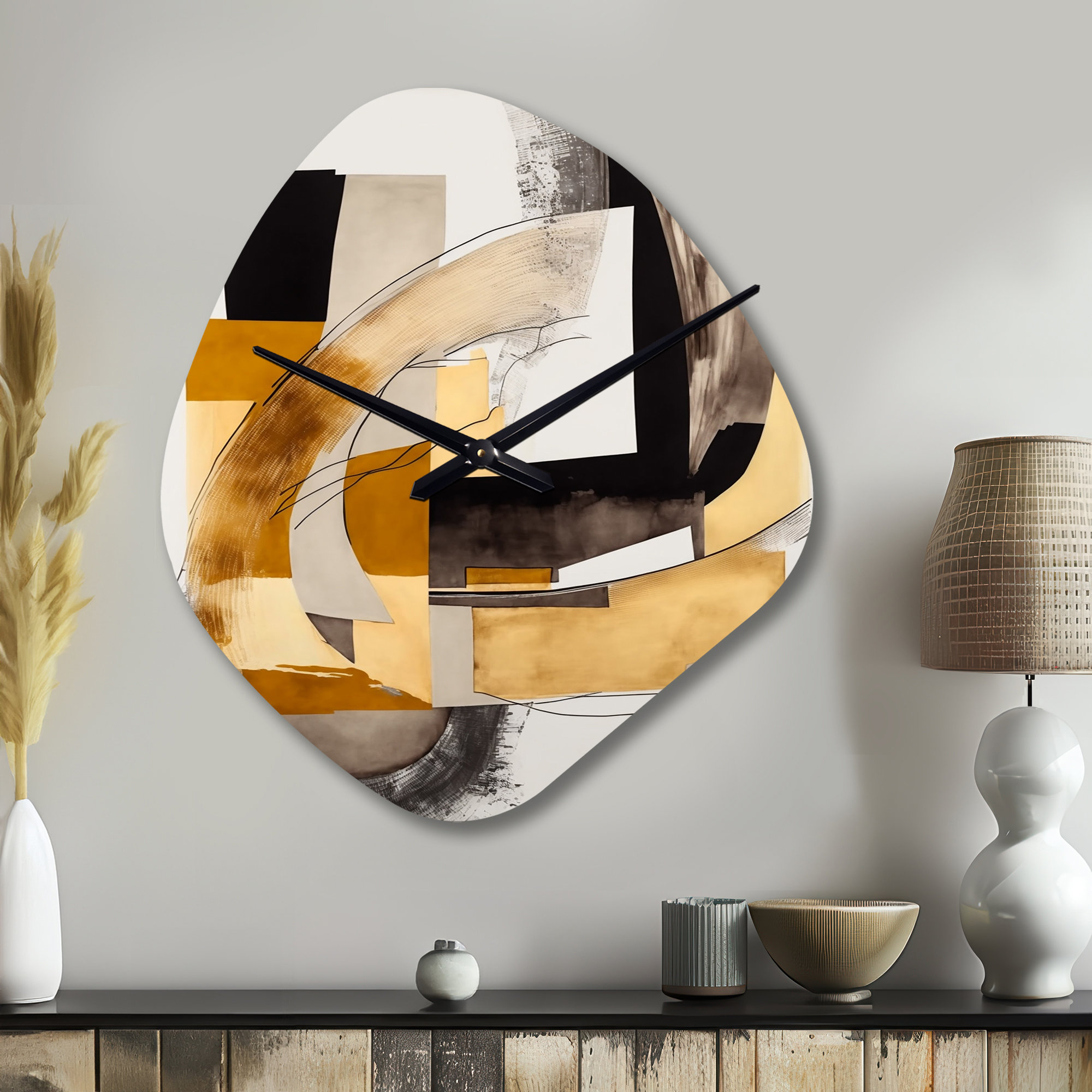 Design Art Glam Art Deco Abstract IV - Abstract Irregular Shape Metal ...