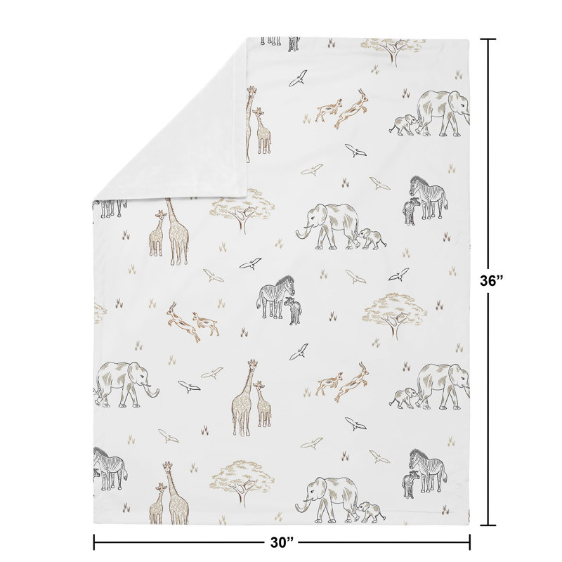 Sweet Jojo Designs Serengeti Animals Security Baby Blanket by Sweet ...