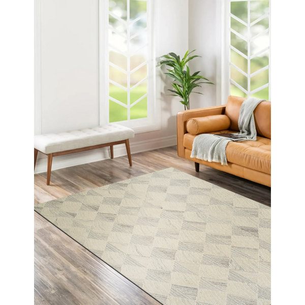 Foundry Select Stylish & Durable Javier Hand Tufted Geometric Wool ...