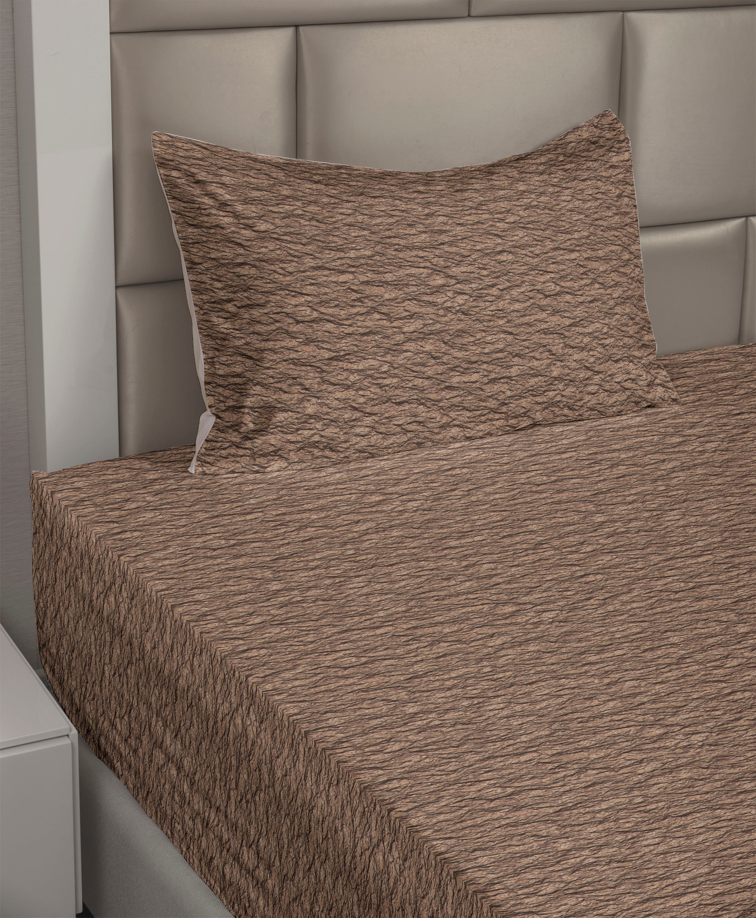 Ambesonne Abstract Sheet Set Surface Pattern Modern Art Ecru Brown and ...