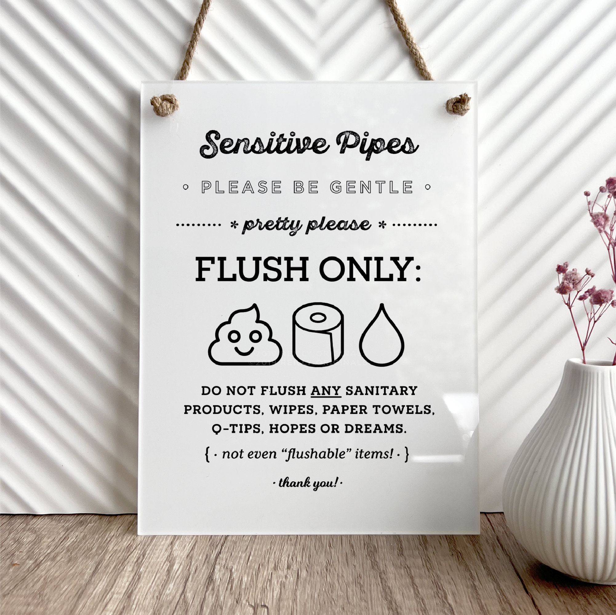 Reilly Originals Flush Only Toilet Paper, Pee & Poo Cute Emoji Bathroom Sign & Reviews | Wayfair