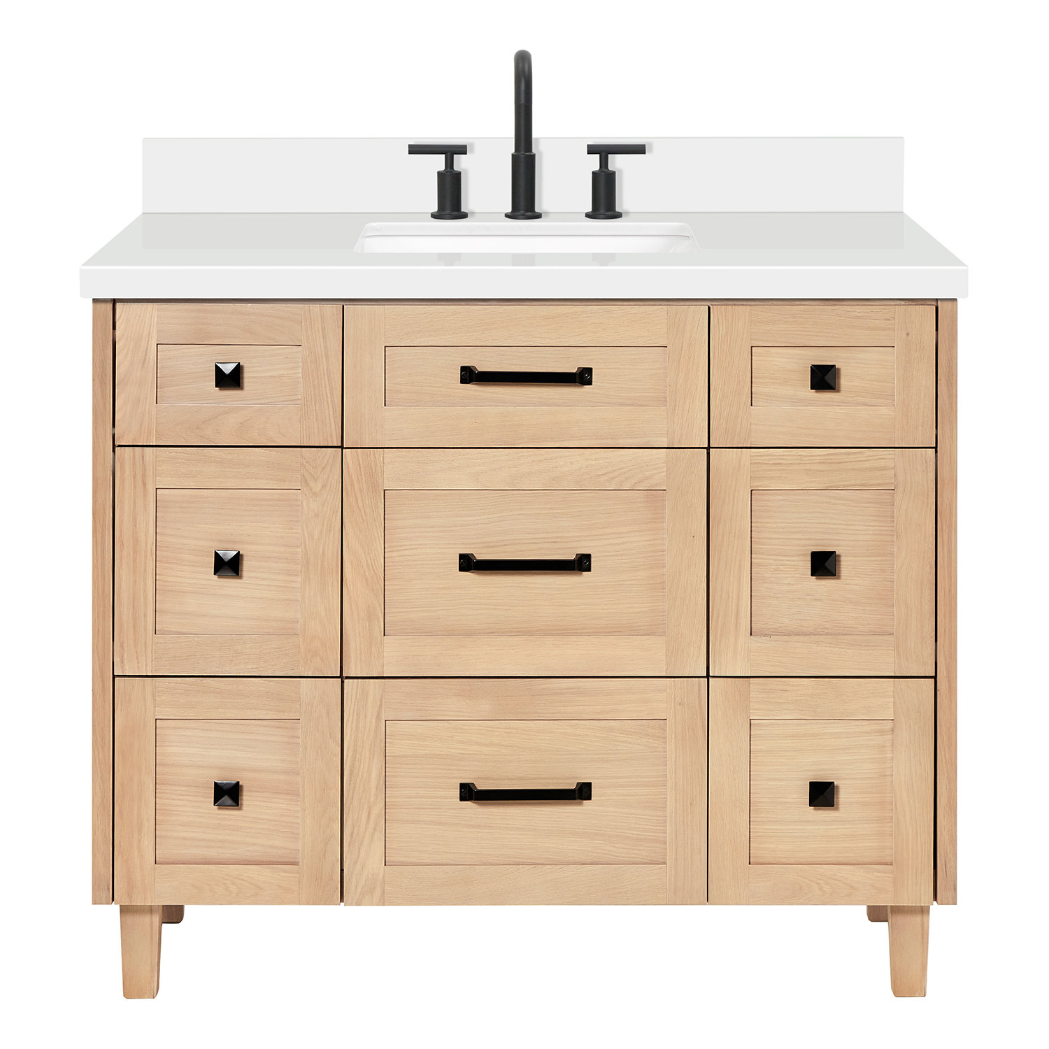 Ariel Bath Ariel Monroe 43 Inch Single Rectangular Sink Bathroom Vanity ...