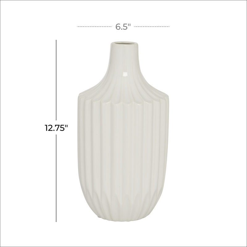 George Oliver Ceramic Fluted Decorative Vase & Reviews | Wayfair