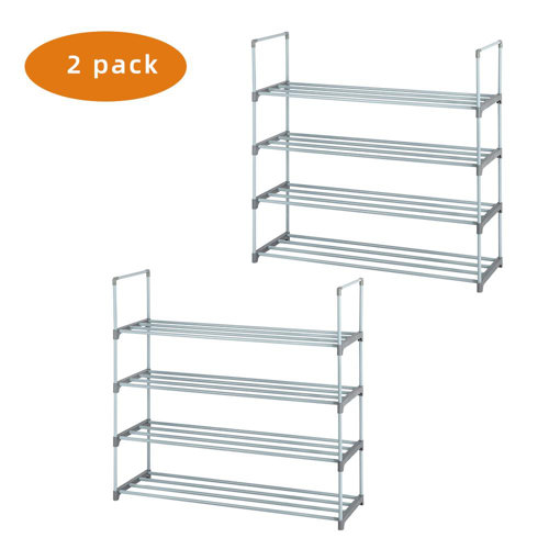 Latitude Run® 12 Pair Stackable Shoe Rack & Reviews | Wayfair