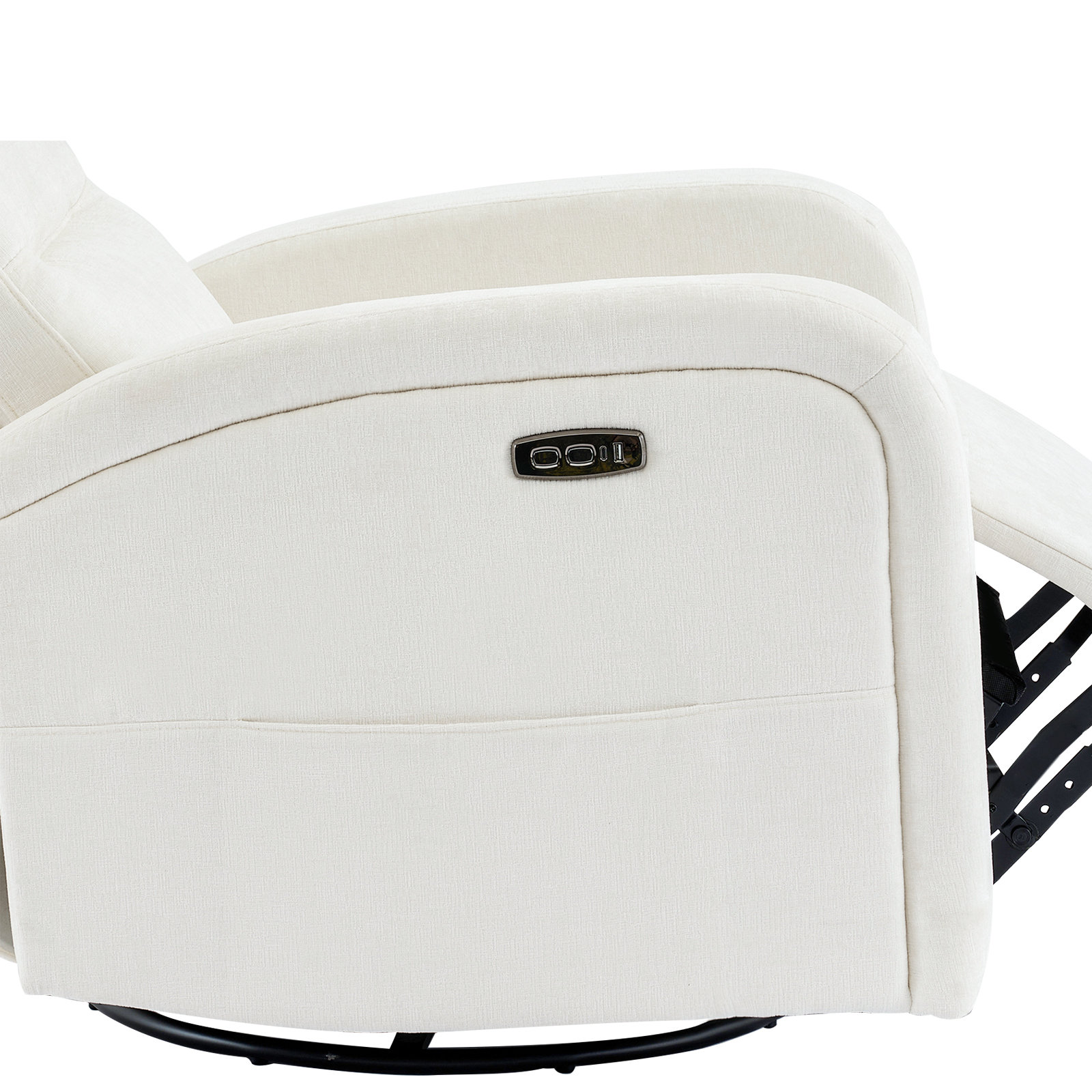 Latitude Run® Beppino 33“ Modern Chenille Power Swivel and Rocker ...