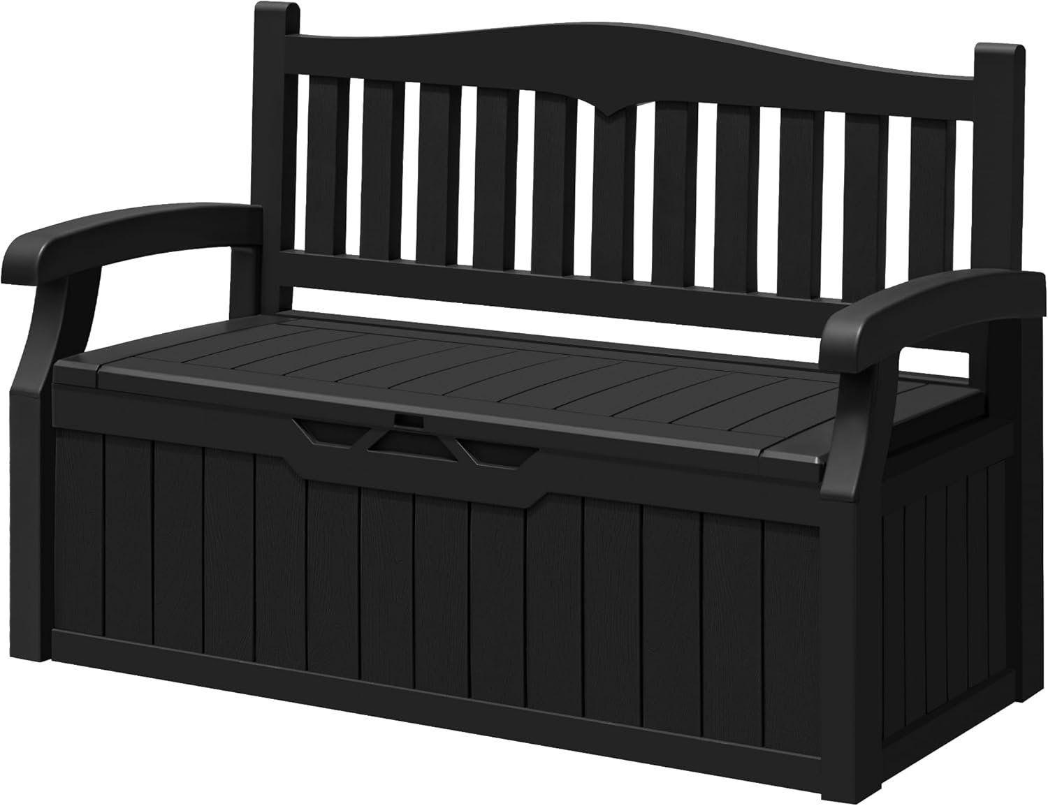 Gardesoly 70 Gallon Storage Bench Outdoor Deck Box With Handrails ...