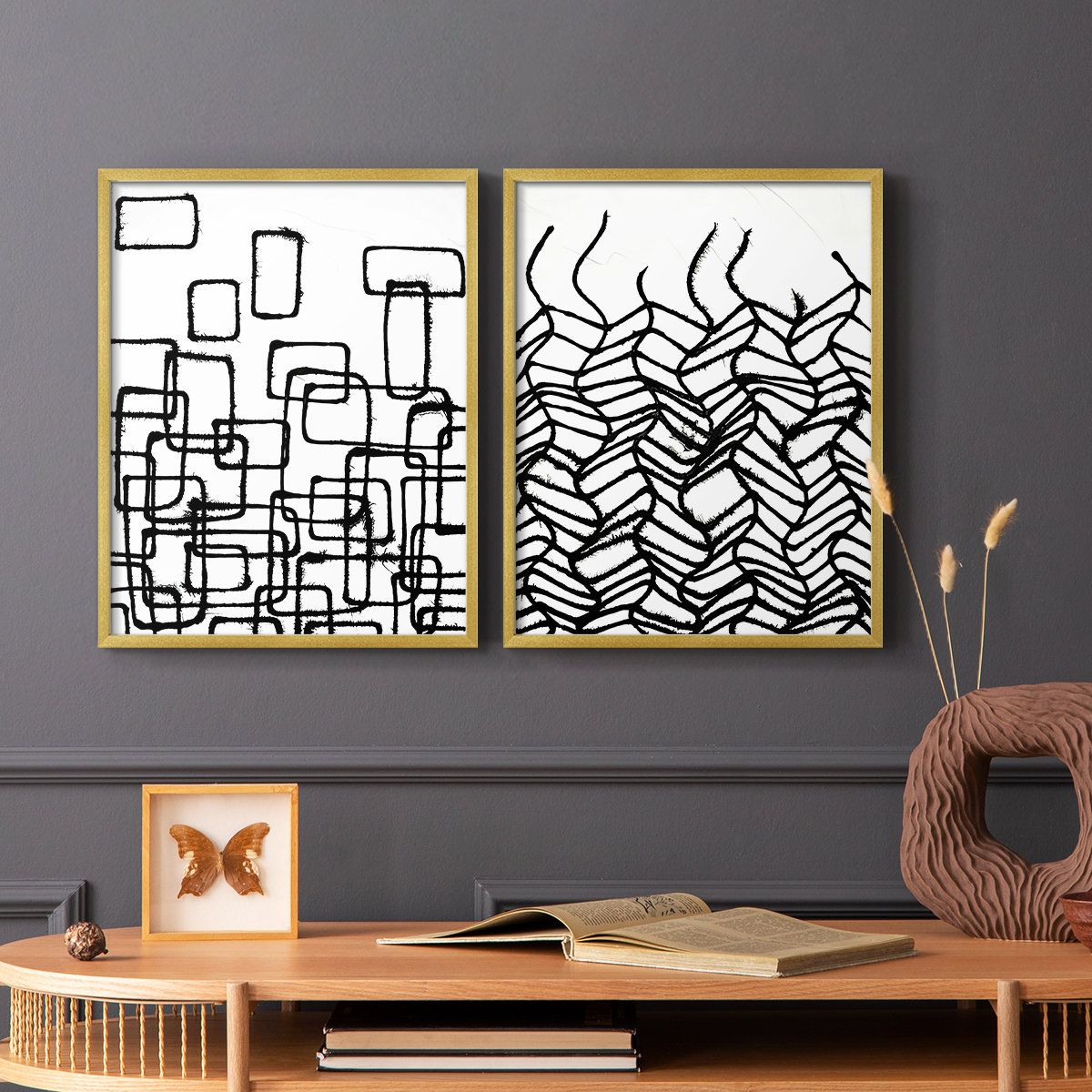 Lark Manor™ Linear Effervescence I-Premium Framed Print -Ready to Hang ...