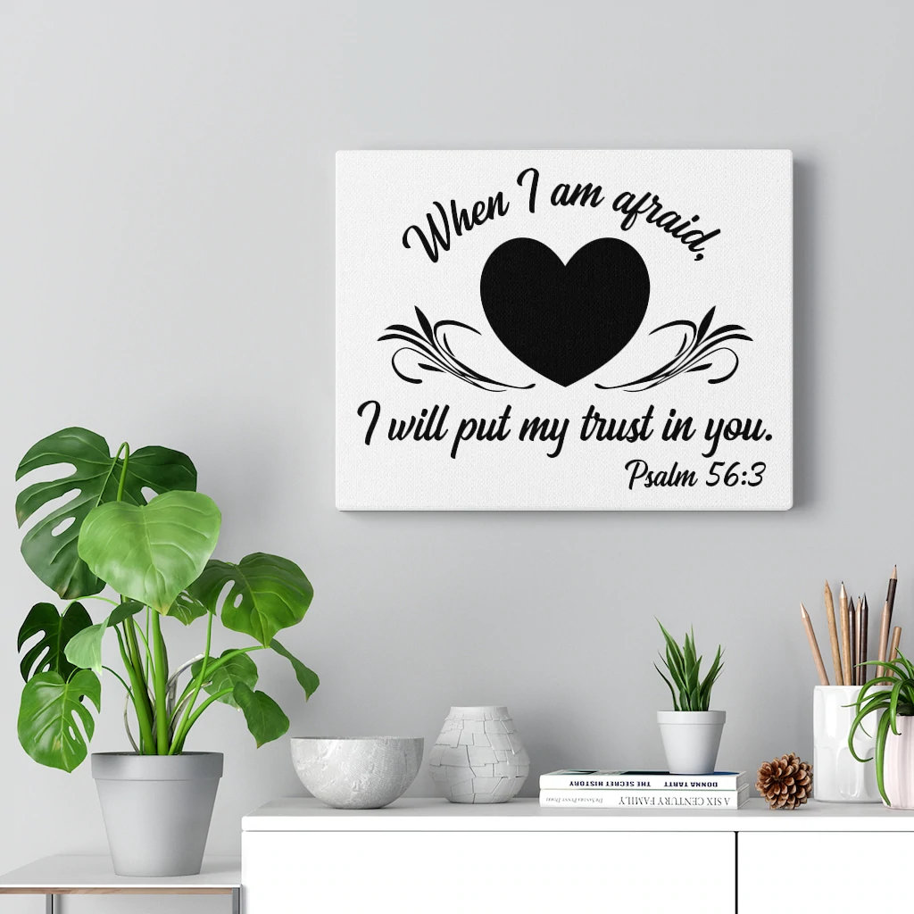 Trinx My Trust In You Psalm 56:3 Christian Wall Art Bible Verse Print ...