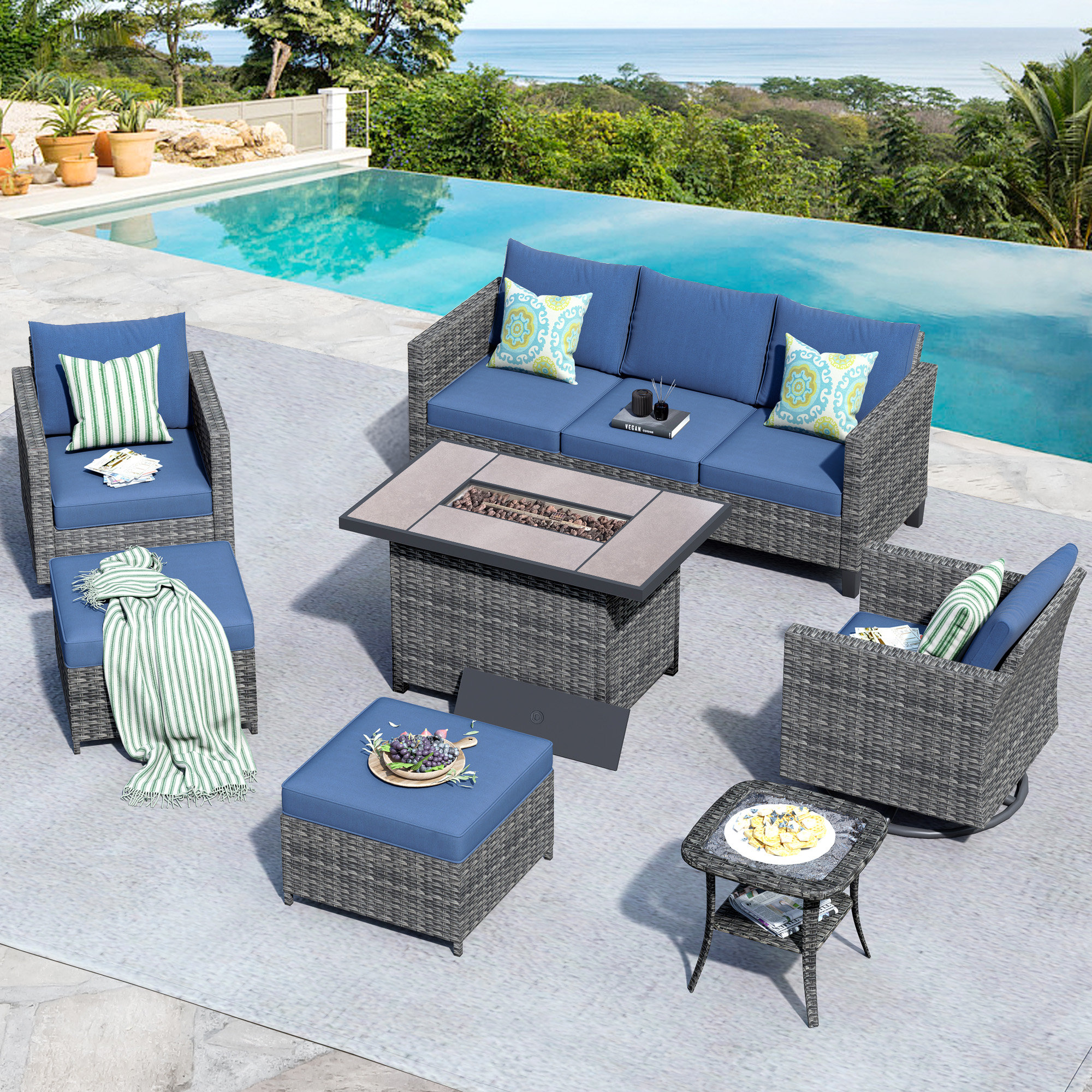 Latitude Run® Wirt 7 Piece Sofa Seating Group - Wayfair Canada