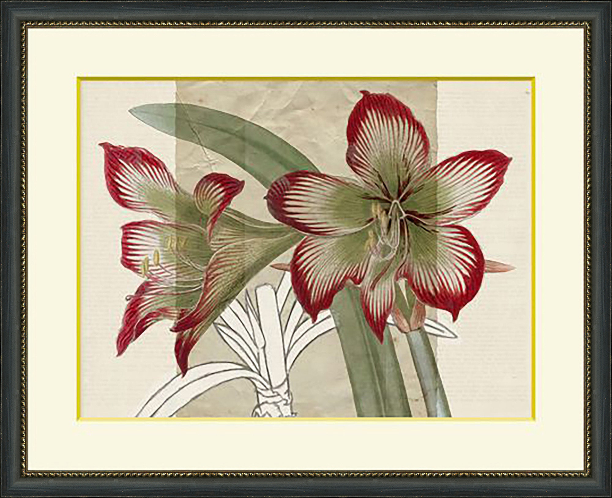 Wendover Art Group Red Flowers 1 - Picture Frame Painting on Paper ...