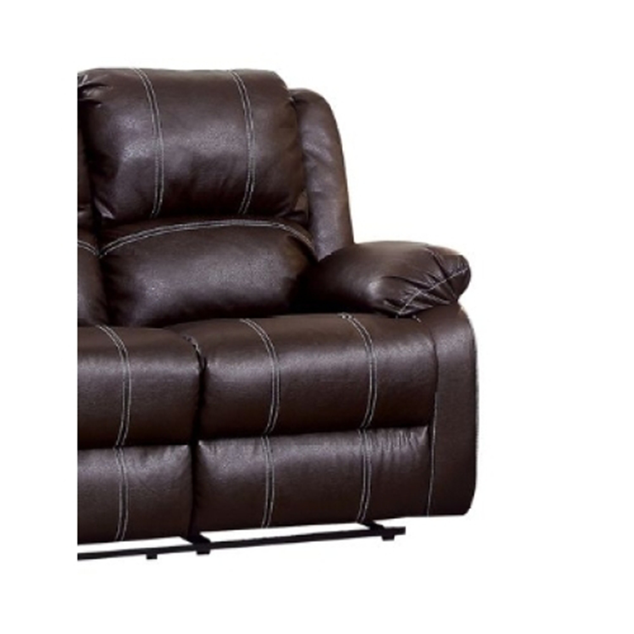 Red Barrel Studio® Zuriel Brown Synthetic Leather Comfortable Recliner ...