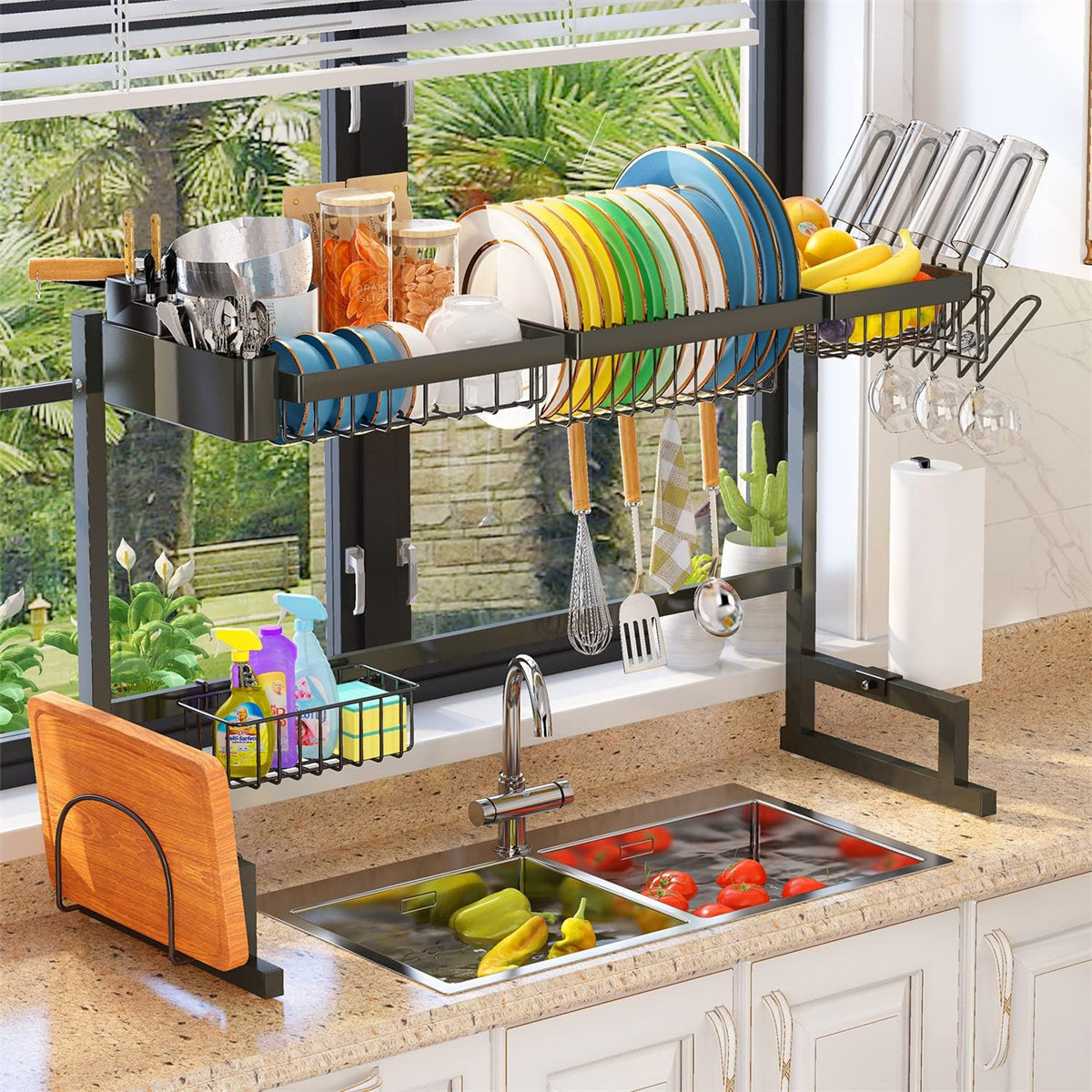 YITAHOME Over The Sink Drying Rack (Expandable Height/Length) Snap-On ...