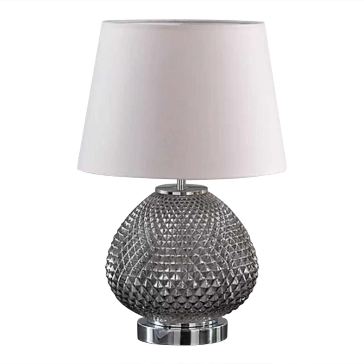 Fairmont Park Set of 2 Fraser - Smoked Textured Glass Table Lamps with ...