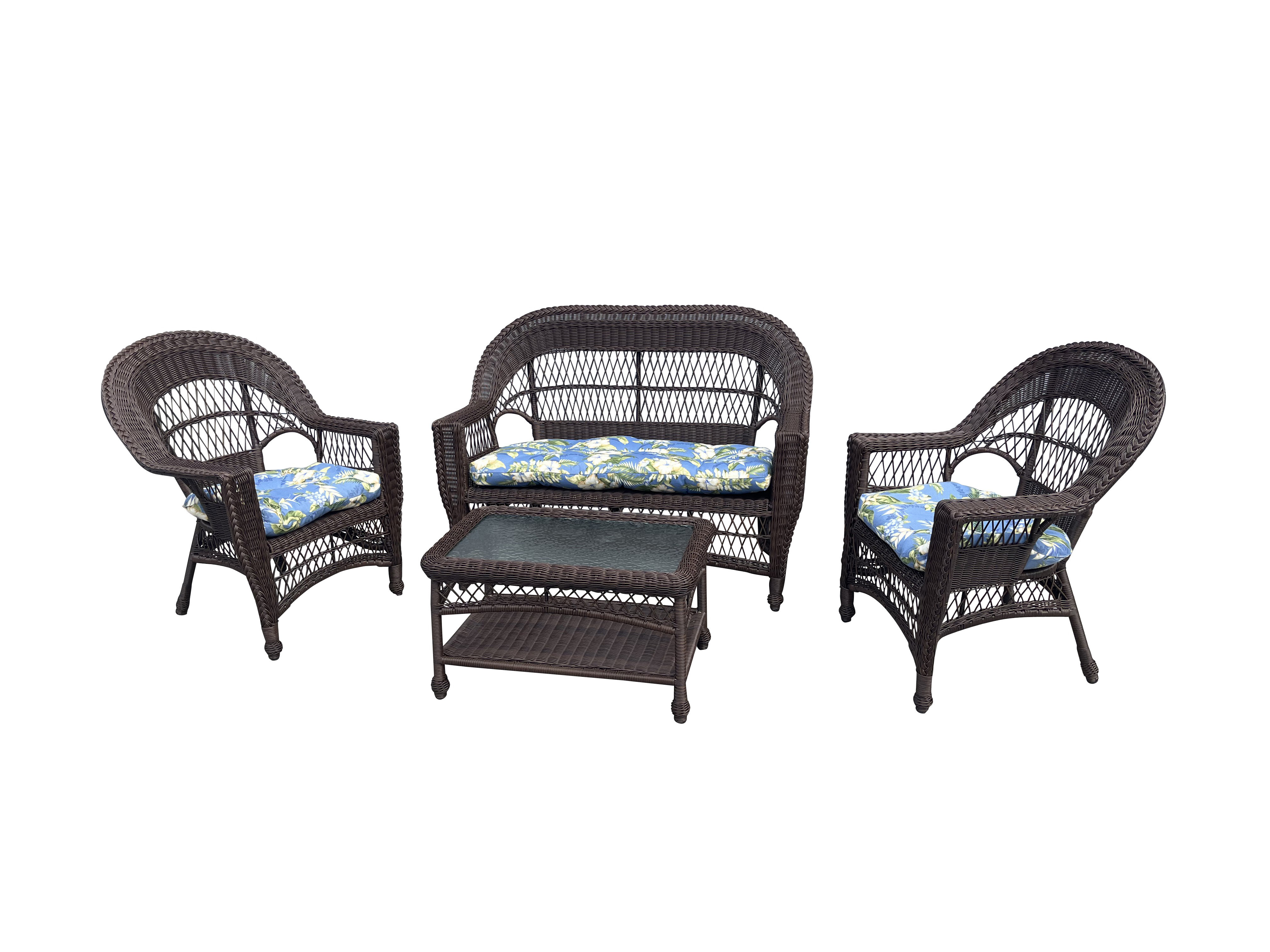 Bayou Breeze Camacho Lounge Seating Group with Cushions | Wayfair