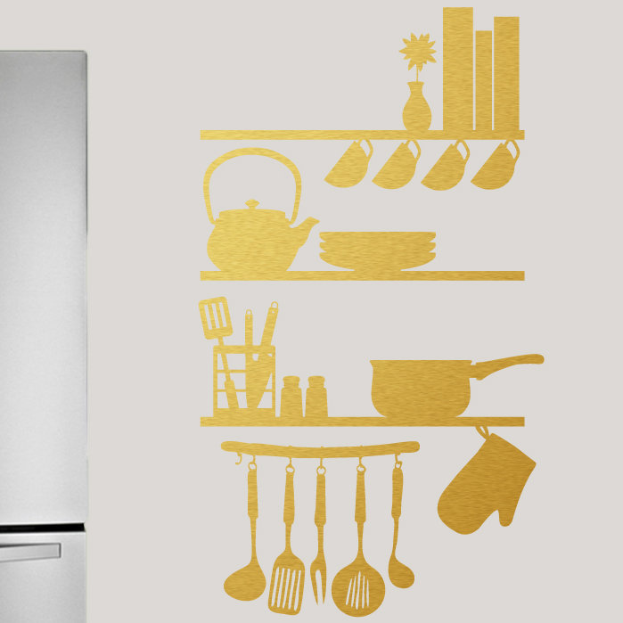 Sweetums Wall Decals Kitchen Shelves Utensils Wall Decal & Reviews ...