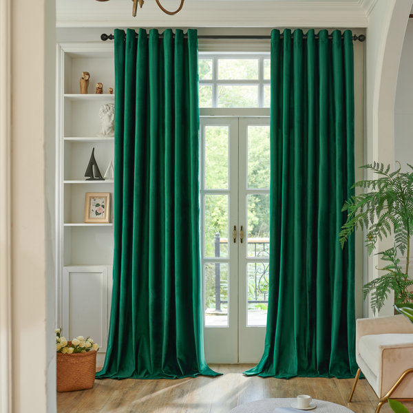 Emerald-green-drapes | Wayfair