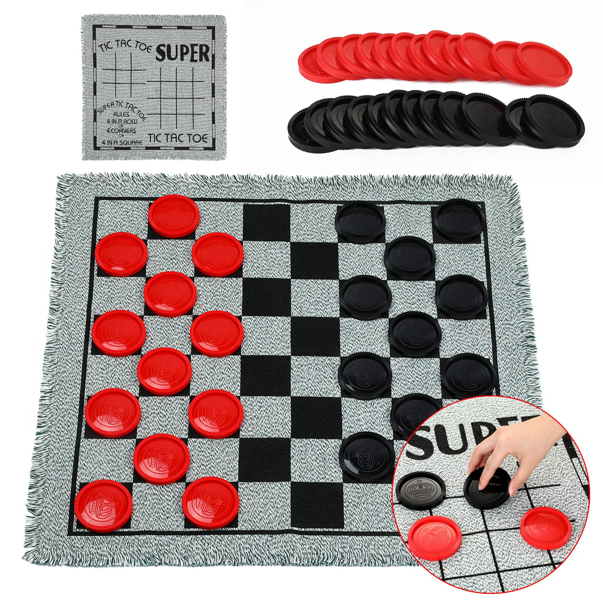 IRONKY Giant Checkers Board Game Set | Wayfair