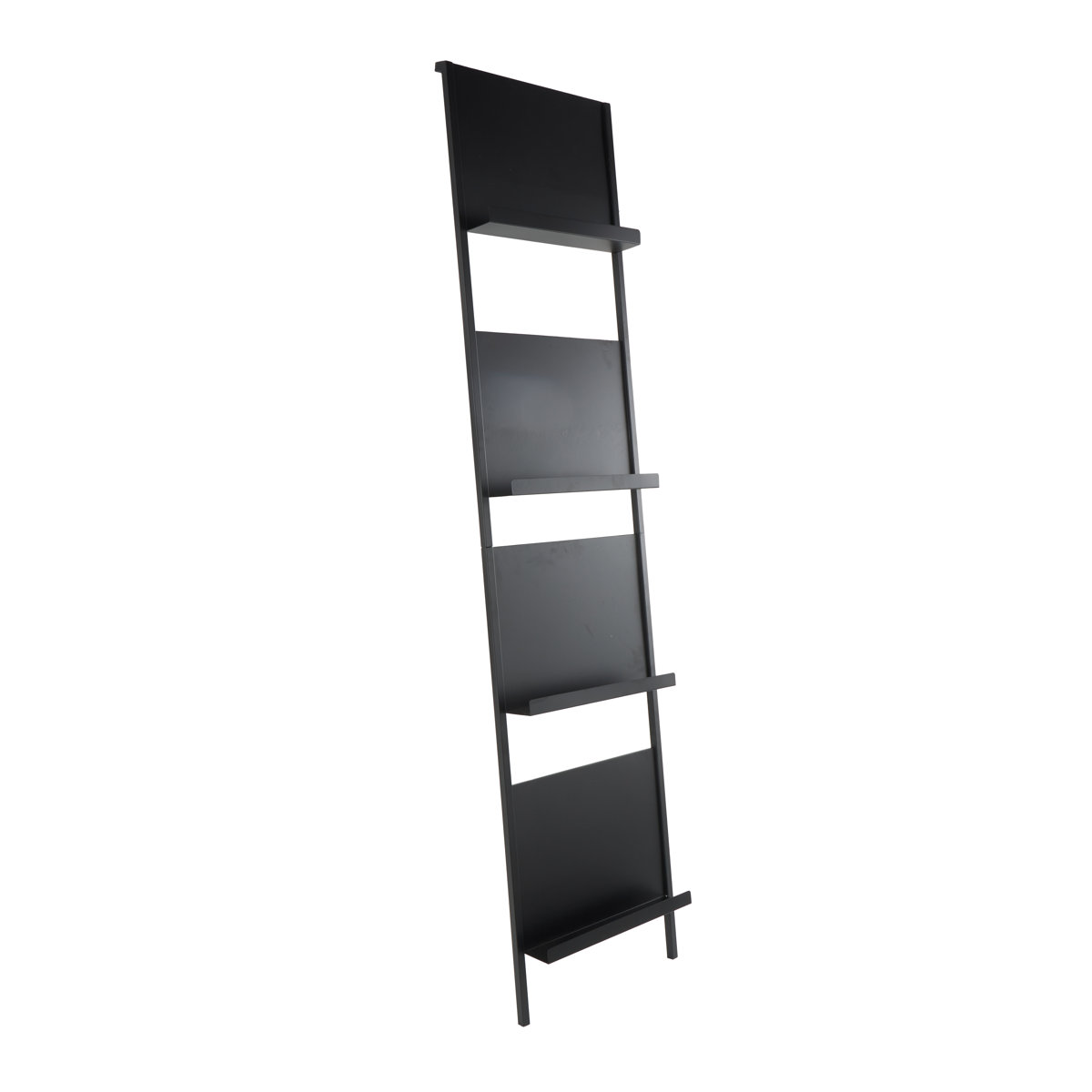 Latitude Run® Metal Tall 4 Slot Decorative Black Magazine Rack Holder ...